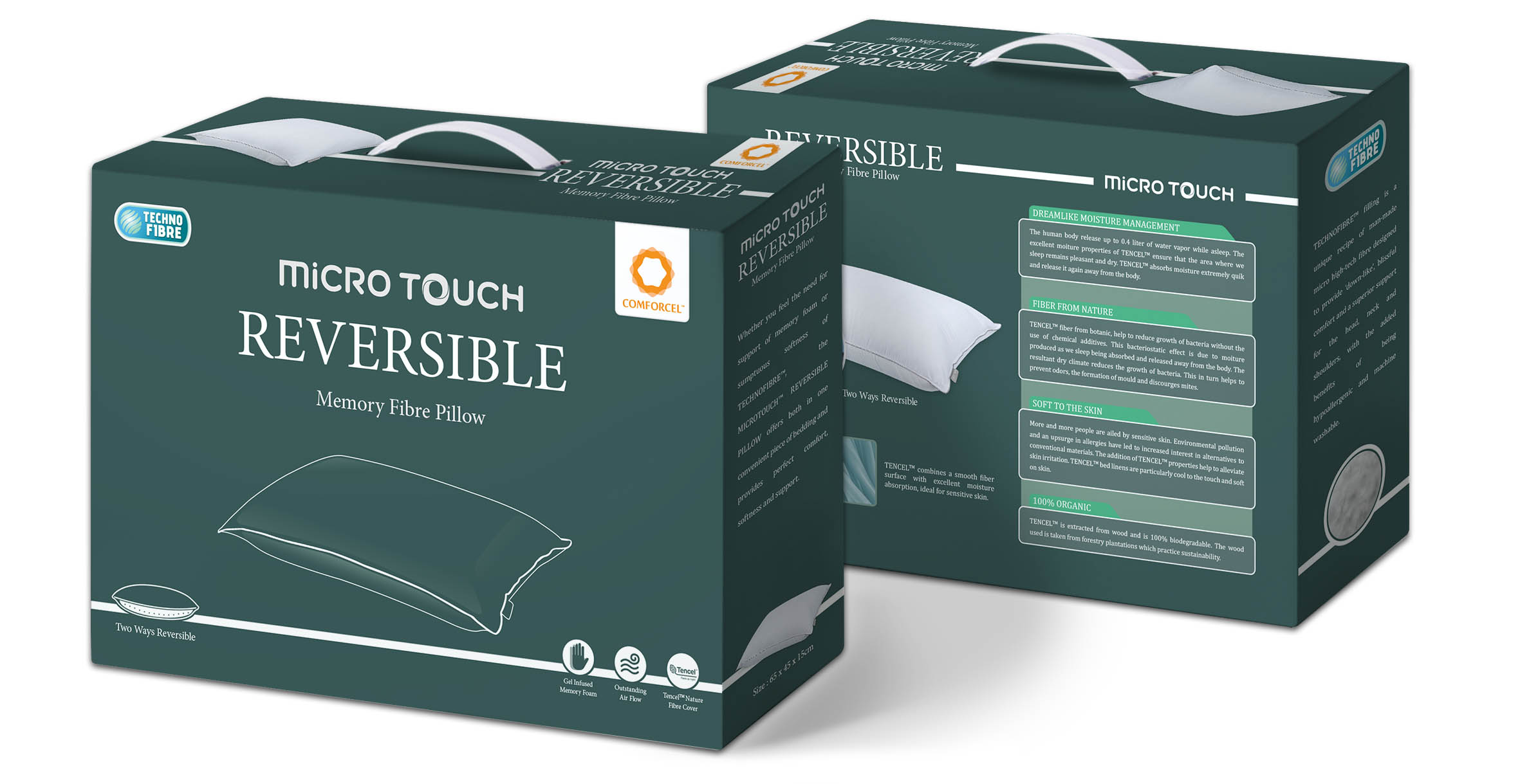 MICROTOUCH REVERSIBLE PILLOW - American Beds